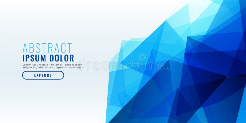 Abstract Blue Geometric Banner Design Stock Vector - Illustration of ...