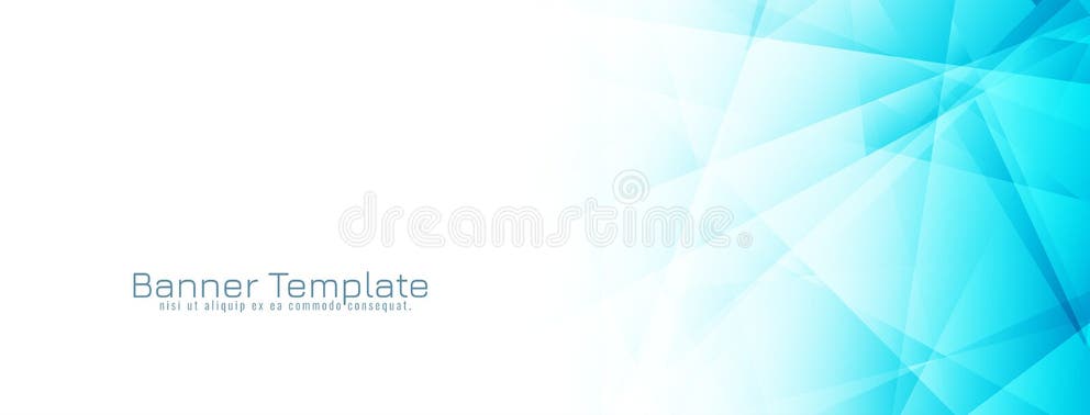 Abstract Blue Geometric Banner Design Stock Vector - Illustration of ...