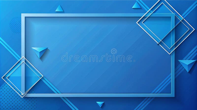Abstract Blue Geometric Design with Frame for Presentation. Generative ...