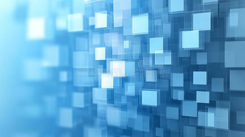 Abstract Blue Geometric Floating Squares Background Stock Image - Image ...