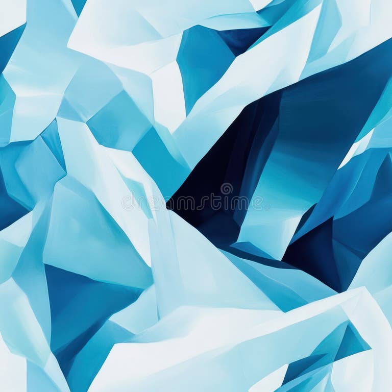 Abstract Blue Geometric Iceberg Crystal Pattern Background Stock Photo ...