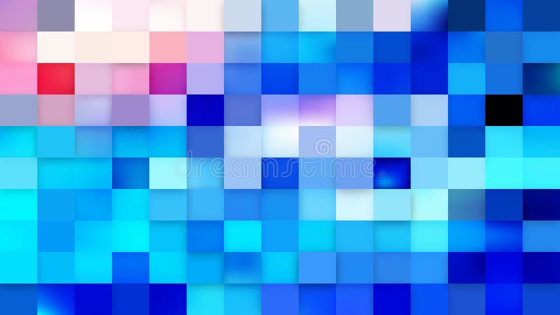 Abstract Blue Geometric Mosaic Square Background Stock Vector ...
