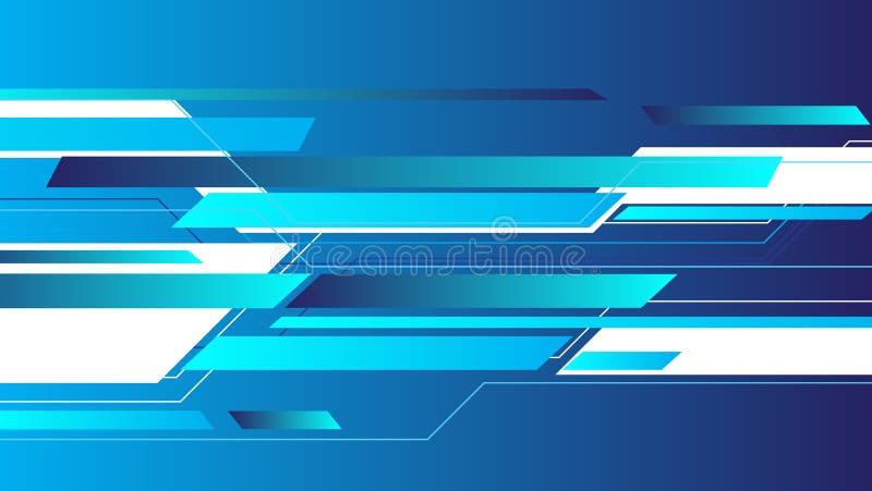 Abstract Blue Geometric Pattern and Background, Digital Information ...