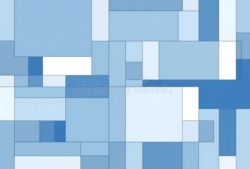 Abstract Blue Geometric Pattern with Cube Elements Stock Illustration ...