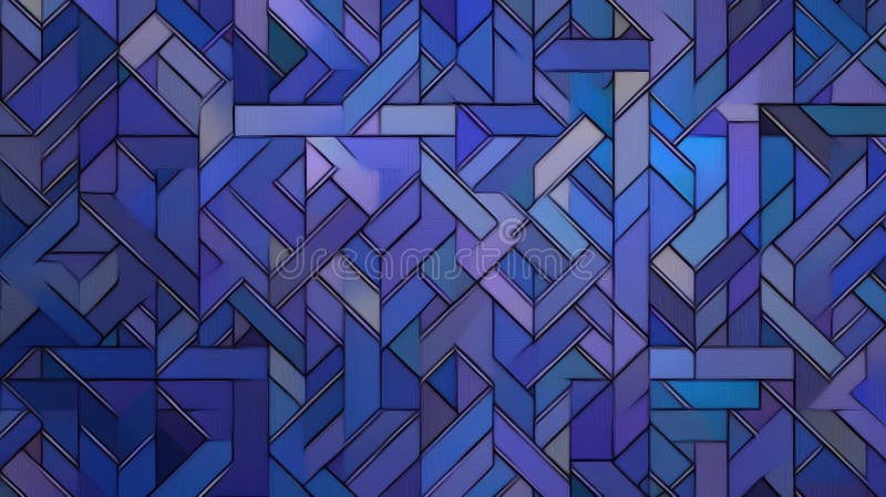 Abstract Blue Geometric Pattern Stock Illustration - Illustration of ...