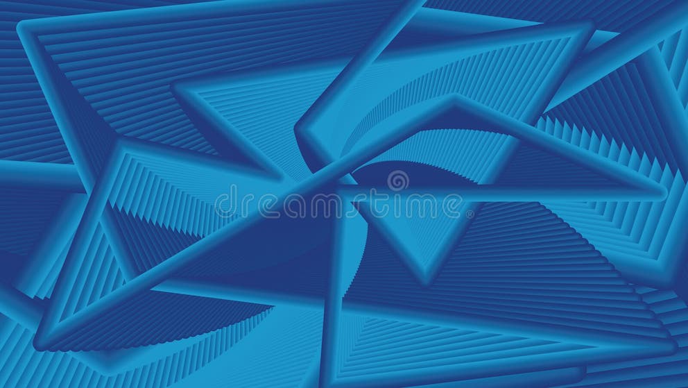 Abstract Blue Geometric Pattern with Layered Shapes. Modern Digital Art ...