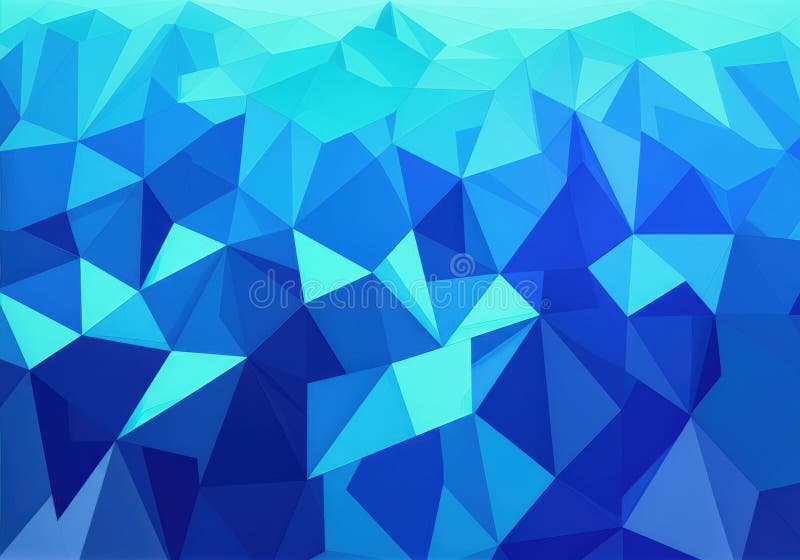 Abstract Blue Geometric Pattern Resembling Ocean Waves and Depth Stock ...