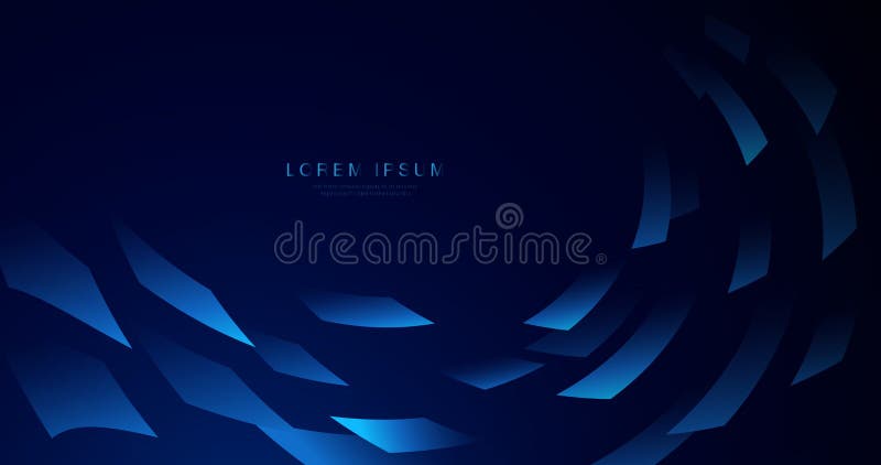 Abstract Blue Geometric Rectangle Shape Background. Futuristic ...