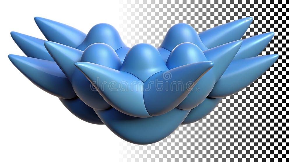 Abstract Blue Geometric Shape, Representing Structure or Design Png ...