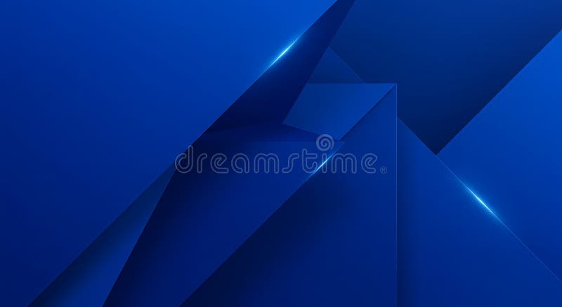 Abstract Blue Geometric Shapes: a Modern, Deeply Saturated Design Stock ...