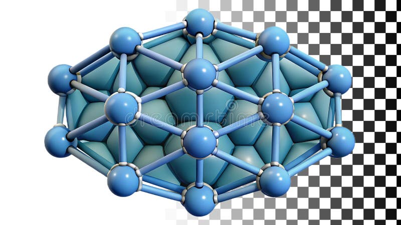 Abstract Blue Geometric Structure Lattice Connection Network Modern ...