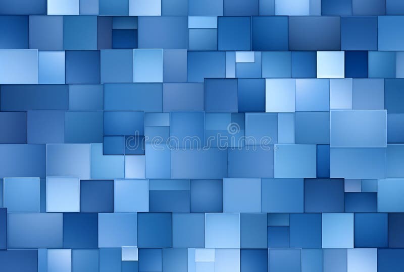 Abstract Blue Geometric Tile Wall Pattern Stock Illustration ...
