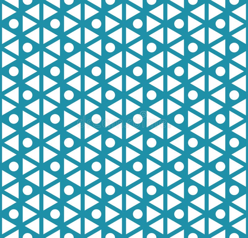 Abstract Blue Geometric Triangle Deco Art Pattern Stock Vector ...