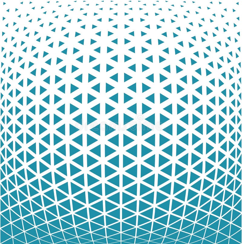 Abstract Blue Geometric Triangle Design Halftone Pattern Stock Vector ...