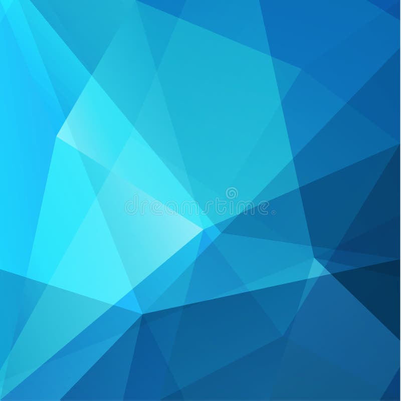 Abstract Blue Geometric Triangles Background Stock Vector ...
