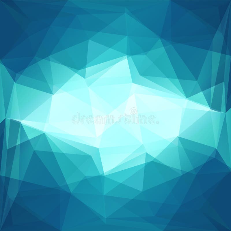 Abstract Blue Geometric Triangles Background Stock Vector ...