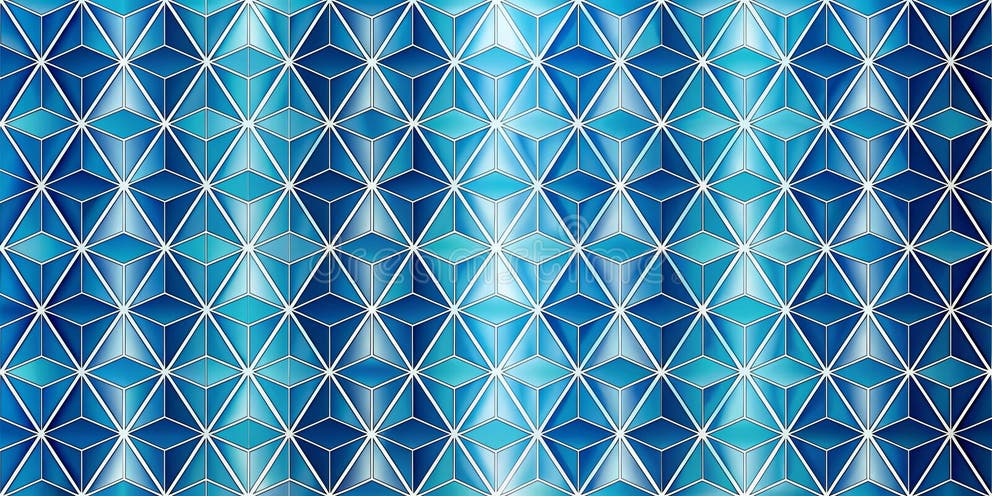 Abstract Blue Geometric Triangular Pattern Design with Gradient Shading ...