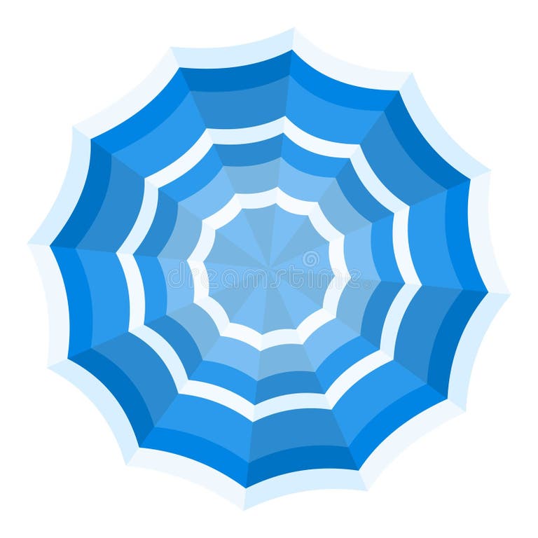 Abstract Blue Geometric Umbrella Illustration Stock Vector ...