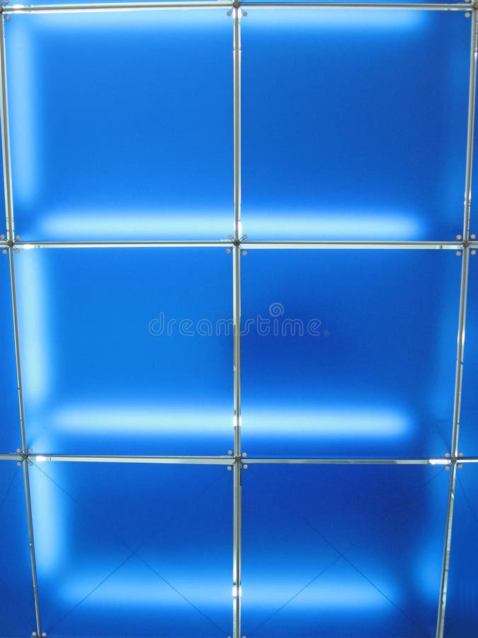 Abstract Blue Glass Construction, Square Frames, Stock Photo - Image of ...