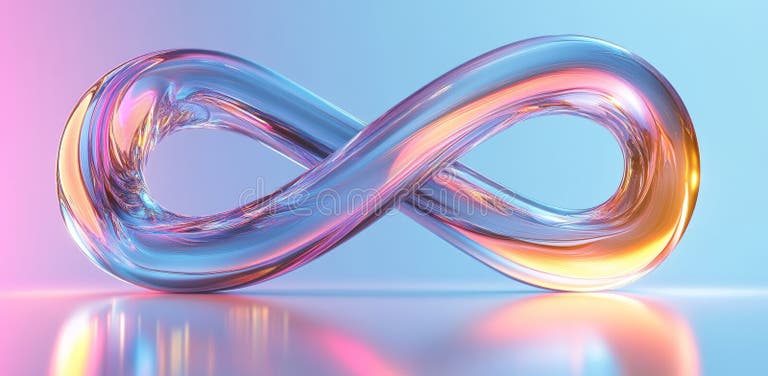 An Abstract Blue Glass Infinity Symbol Functions As a Representation of ...