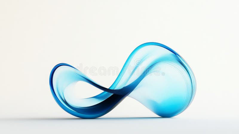 Abstract Blue Glass Mobius, Mobius, Glassware Stock Illustration ...
