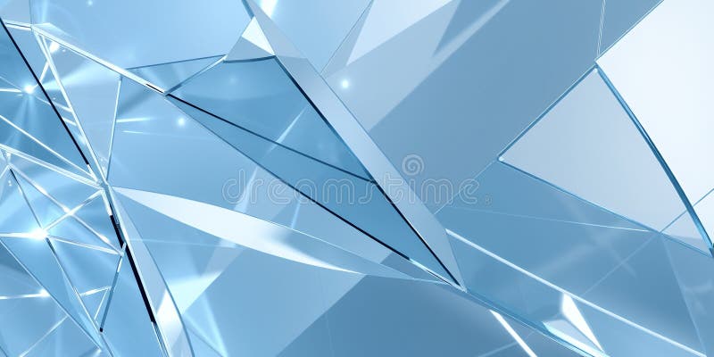 Abstract Blue Glass Shard Background Design Modern Geometric Pattern ...