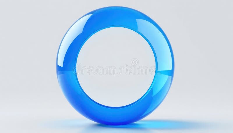 Abstract Blue Glass Sphere. Modern Design Element with Smooth Gradient ...