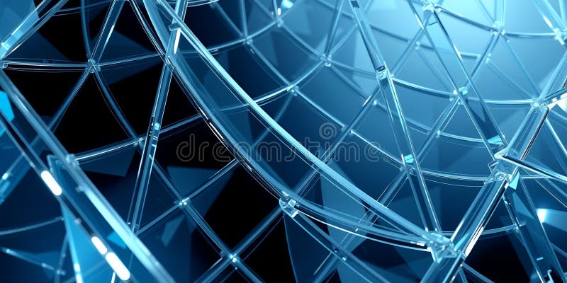 Abstract Blue Glass Structure Design Modern Architectural Background ...