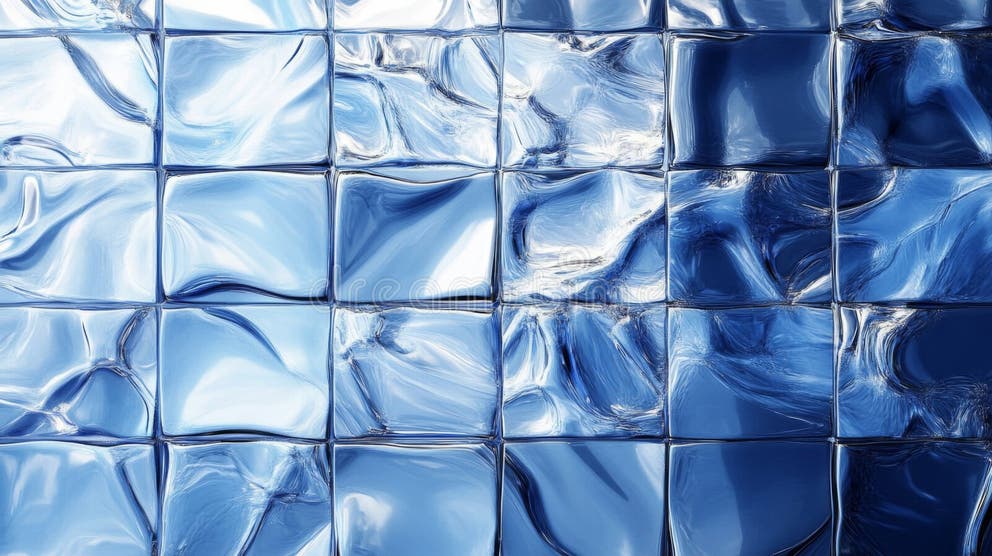 Abstract Blue Glass Tile Pattern Design Stock Illustration ...