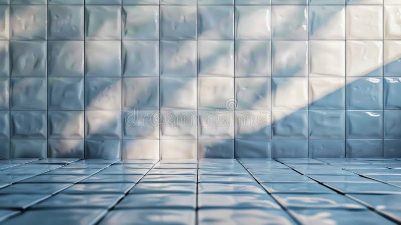 Abstract Blue Glass Tiles Reflecting Light Stock Illustration ...