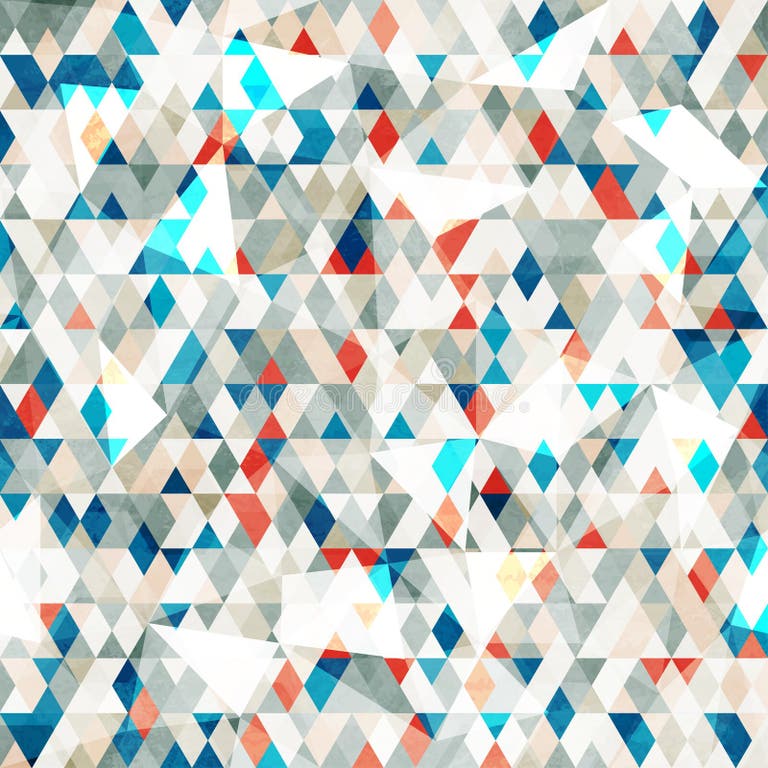 Abstract Blue Glass Triangles Seamless with Grunge Stock Vector ...