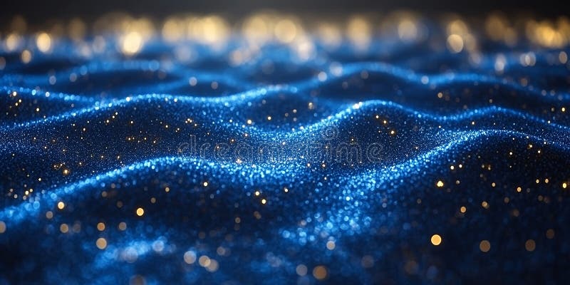 Abstract Blue Glitter Background Sparkling Wave Texture Design Stock ...
