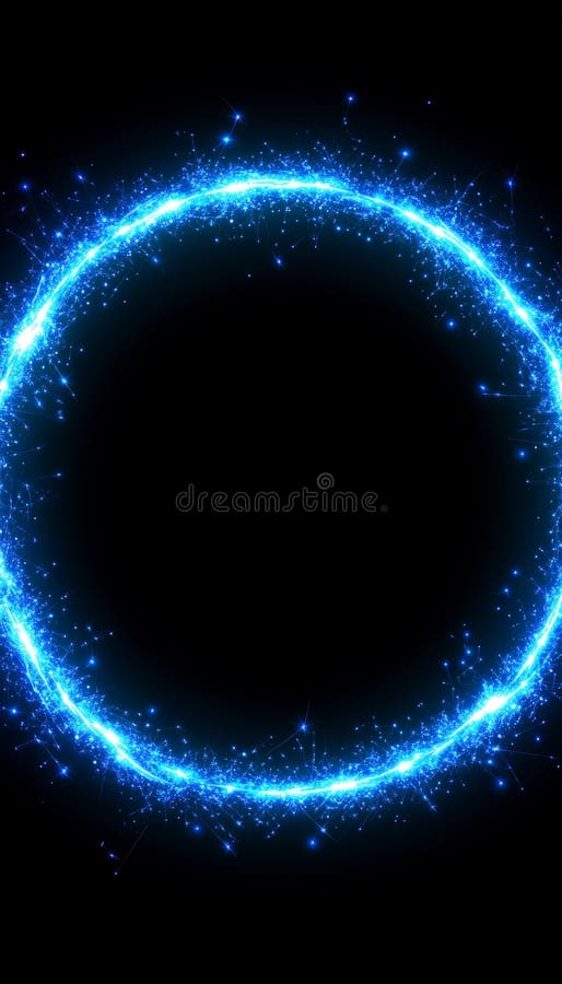 Abstract Blue Glitter Circle of Light, Shine, Sparkles, and Spark ...