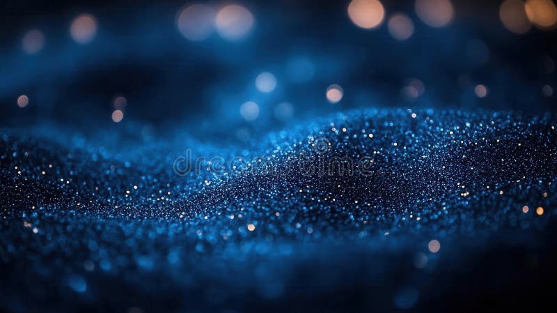 Abstract Blue Glitter Texture: a Serene Deep Blue Sparkle Stock ...