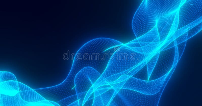 Magic Waves Background on Blue Stock Illustration - Illustration of ...