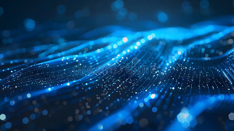 Abstract Blue Glowing Connection Lines Stock Illustration ...