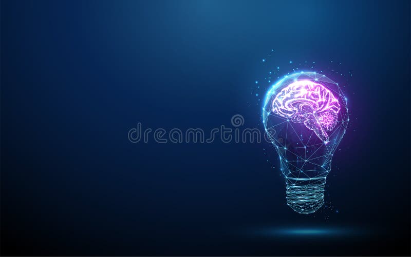 Abstract Blue Glowing Light Bulb with Violet Brains Inside Stock Vector ... Abstract Blue Glowing Light Bulb with Violet Brains Inside Stock Vector ...