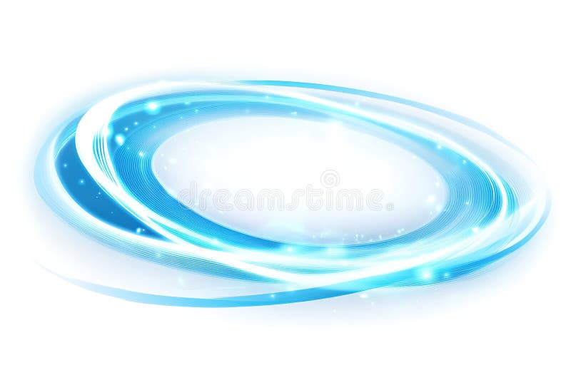 Glowing Blue Oval Line: Abstract Vector Graphic, Perfect for Tech ...