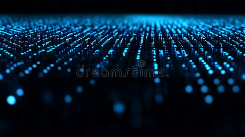 Abstract Blue Glowing Particle Background Digital Technology Texture ...