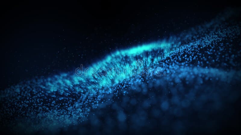 Abstract Blue Glowing Particle Burning in Outer Space Background. 4K ... Abstract Blue Glowing Particle Burning in Outer Space Background. 4K ...