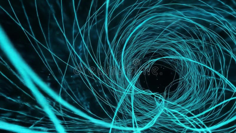Abstract Blue Glowing Spiral Lines Animation on a Black Background Visuals Stock Footage - Video ...