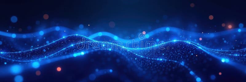 Abstract Blue Glowing Vector Lines Futuristic Tech Design Universe ...