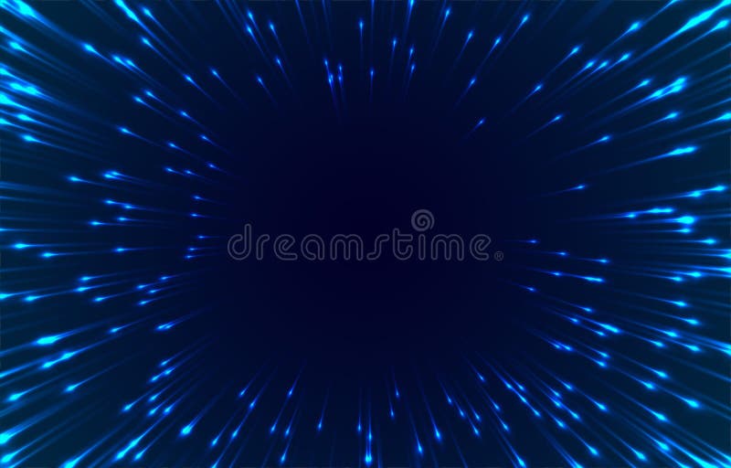 Abstract Blue Glowing Zoom Effect Background Stock Vector ...