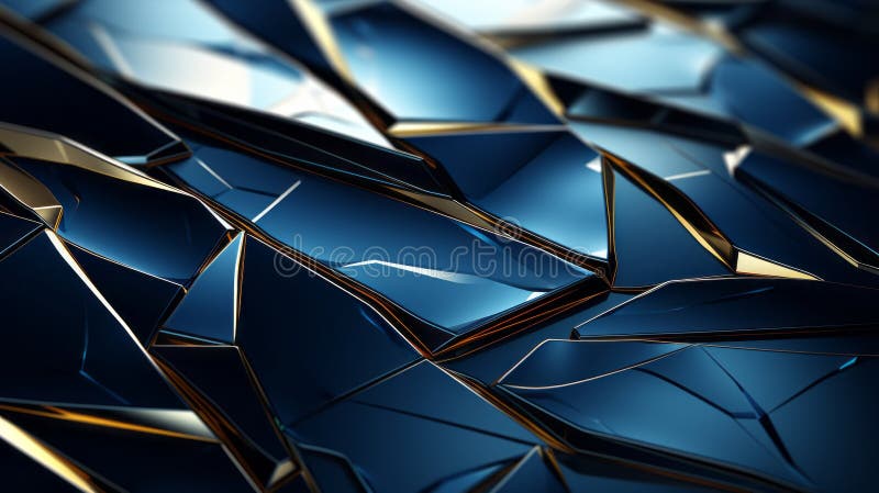 Abstract Blue Background with Broken Glass Stock Illustration - Illustration of blue, abstract ...