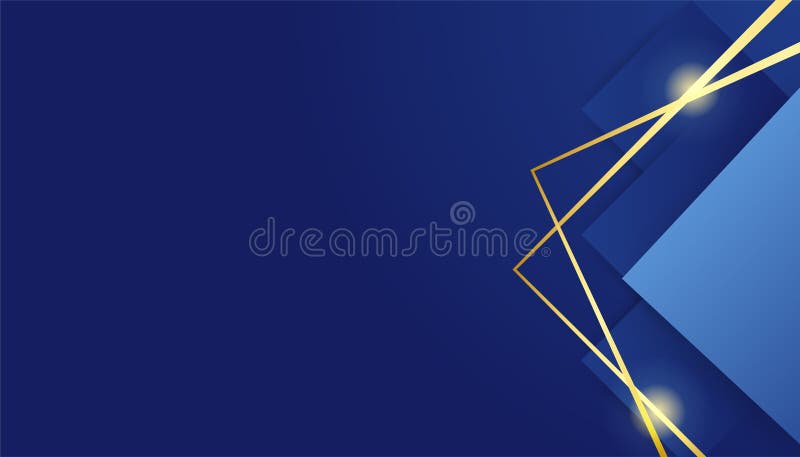 Abstract Blue and Gold Business Presentation Background Stock Vector ...