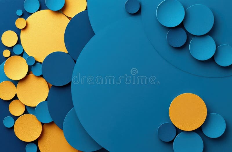 Abstract Blue and Gold Circular Layered Background Design 6-1-2025 ...
