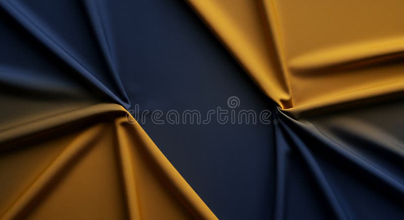 Abstract Blue and Gold Fabric Texture with Soft Lighting and Folds ...