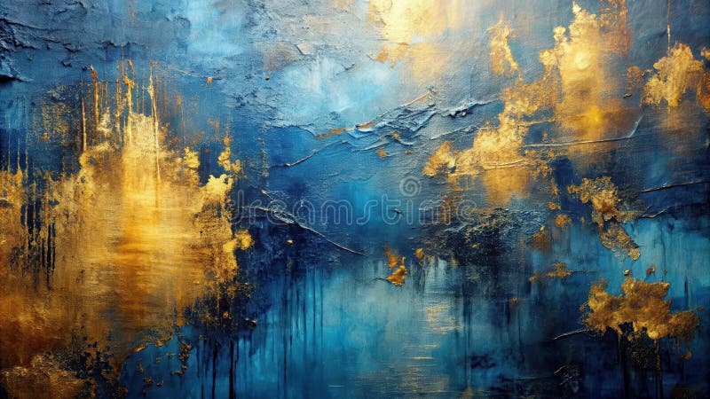 Abstract Blue and Gold Textured Background for Design Projects ...