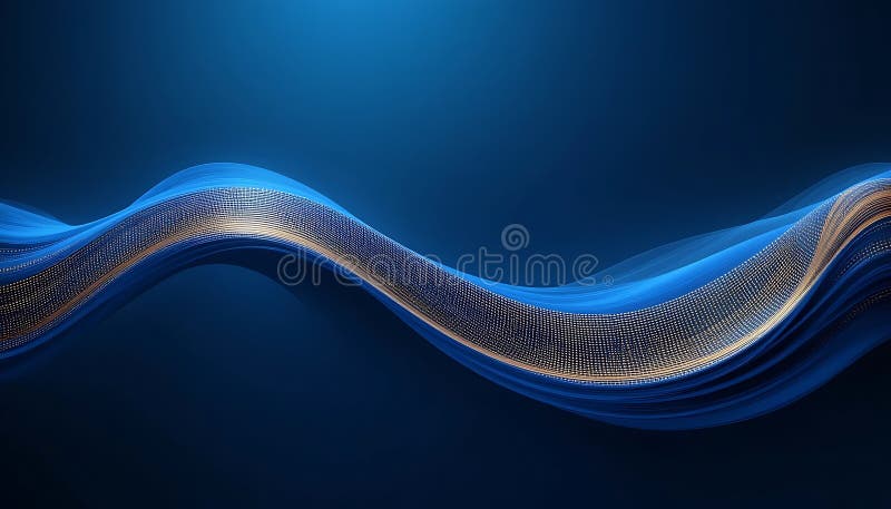 Abstract Blue and Gold Wavy Design with Soft Lighting and Texture Stock ...