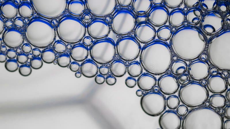 Abstract Blue-graded Water Background and Transparent Soap Bubble ...